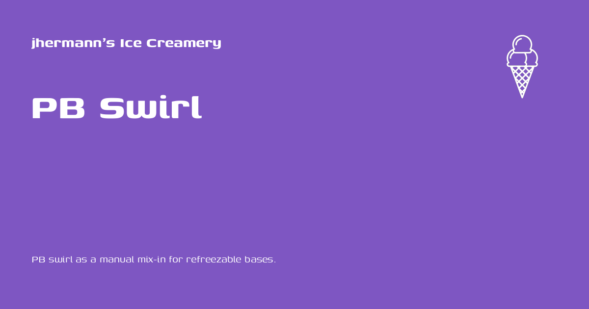 PB Swirl - jhermann's Ice Creamery